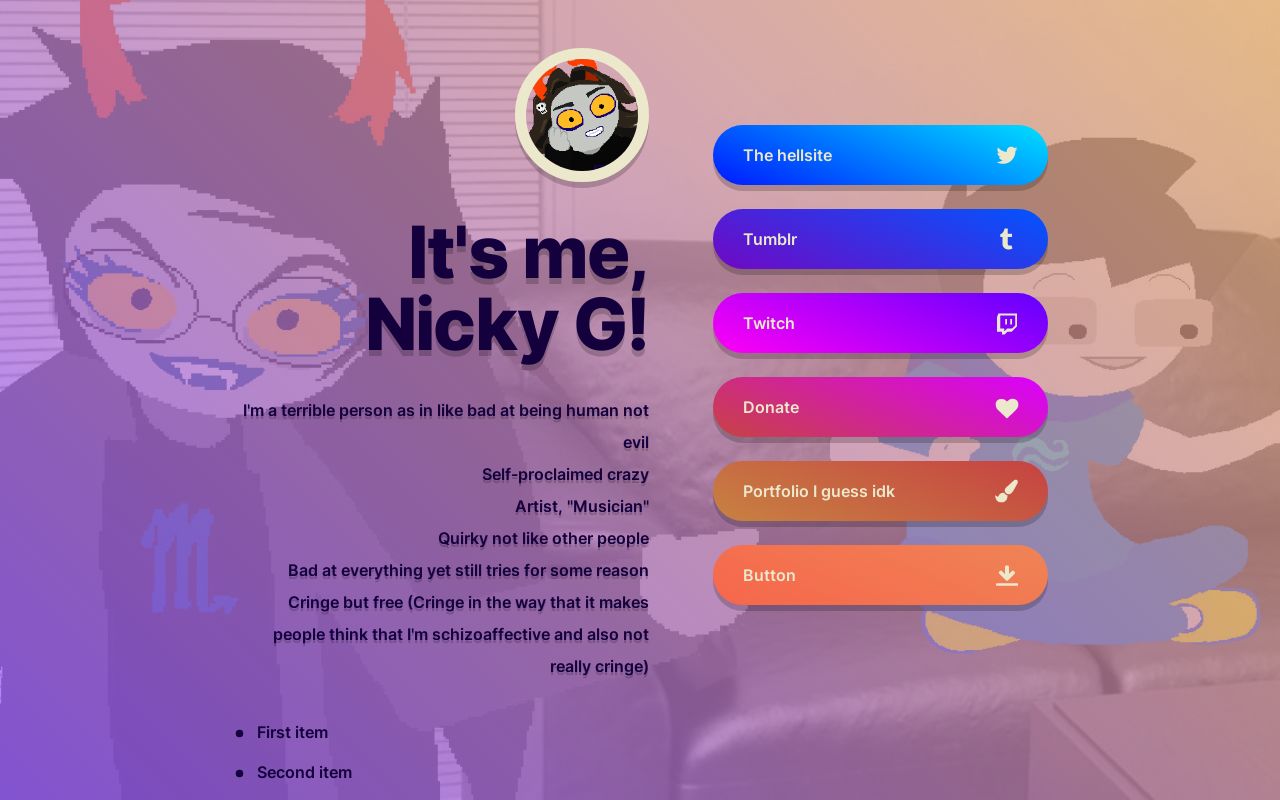 NickyG's cry for help.